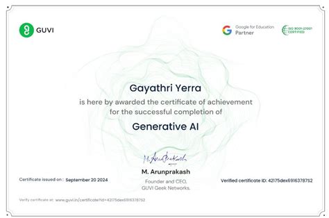 gayathri yerra on linkedin i m happy to share that i ve obtained a new certification