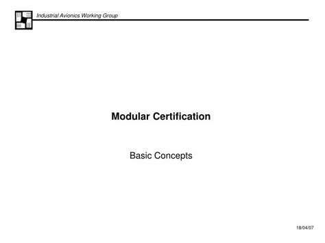 Ppt Modular Certification Basic Concepts Powerpoint Presentation Free Download Id6632137