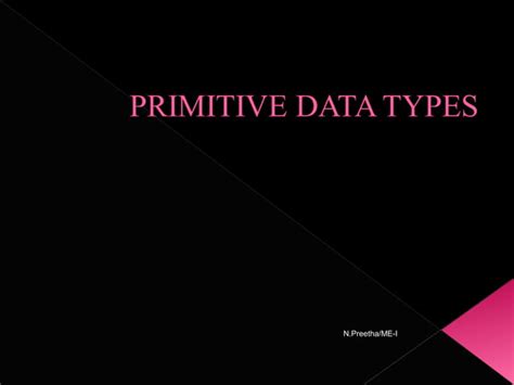 Primitive Data Types PPT Programming Languages Computing