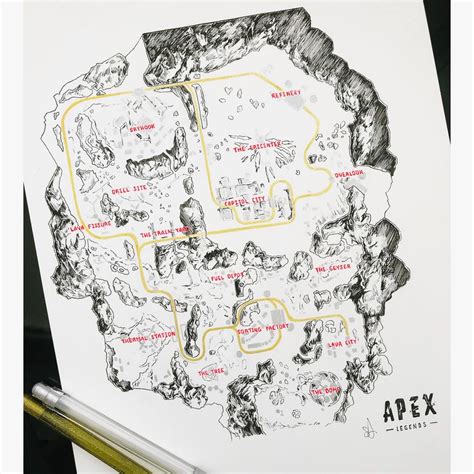 Apex Legends Wall Art Worlds Edge Map Entransing Art