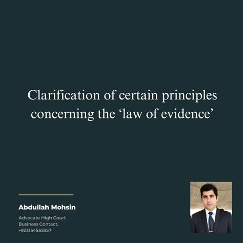 Pakistanlegalsystem Evidencelawpakistan Legaleducationpk