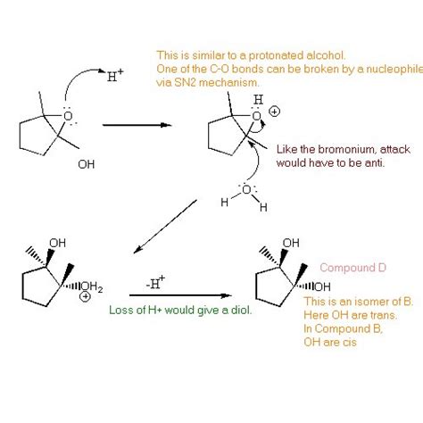 The Protonated Epoxide Like A Protonated Alcohol Will Be Susceptible To