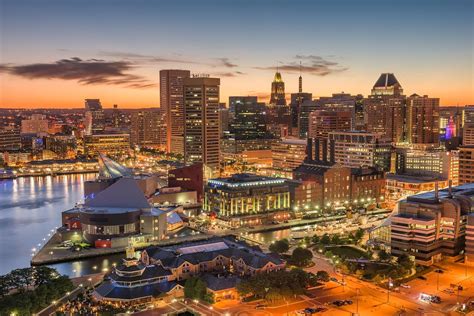 Baltimore Skyline Cityscape Poster High Resolution Wall