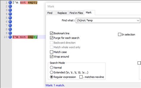 How To Bookmark Lines Around A Line Containing A Specific Expression XXX Notepad Community
