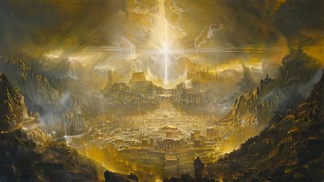 The Vision Of The New Jerusalem With A Golden City Descending From
