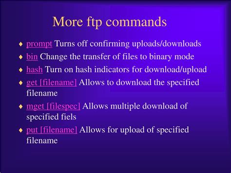 Ppt Ftp Commands Powerpoint Presentation Free Download Id4270706