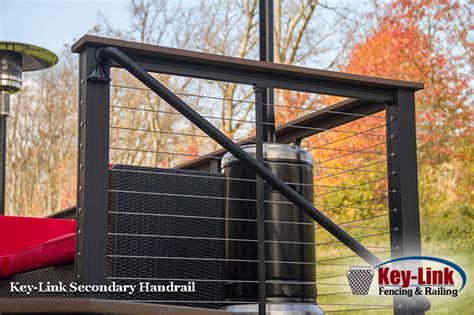 Vinyl Aluminum Secondary Handrail ADA Compliant Railing