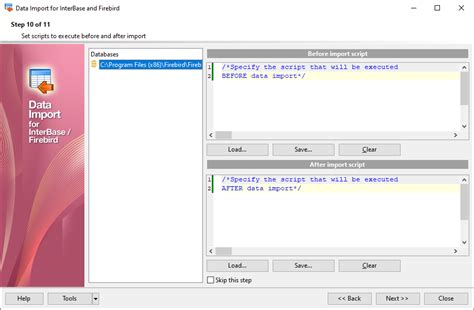 data import for interbase firebird sqlmanager
