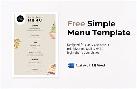 Menu In Word FREE Template Download Template Net