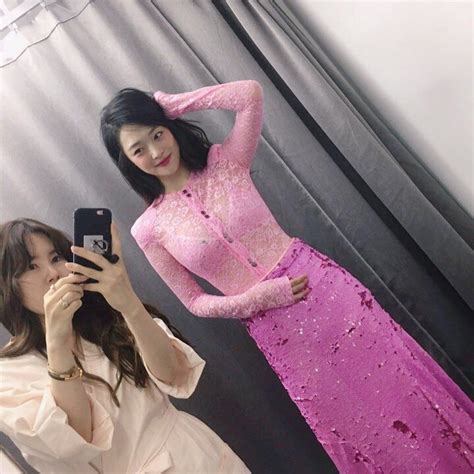 Sulli Reveals Pink Bra Under A See Through Shirt Koreaboo