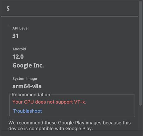Unable To Boot And Run Android Emulator On Macbook Air Apple M2