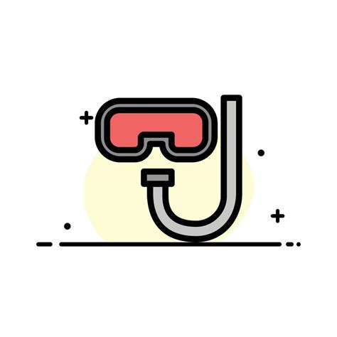 Beach Goggles Snorkeling Underwater Business Flat Line Filled Icon