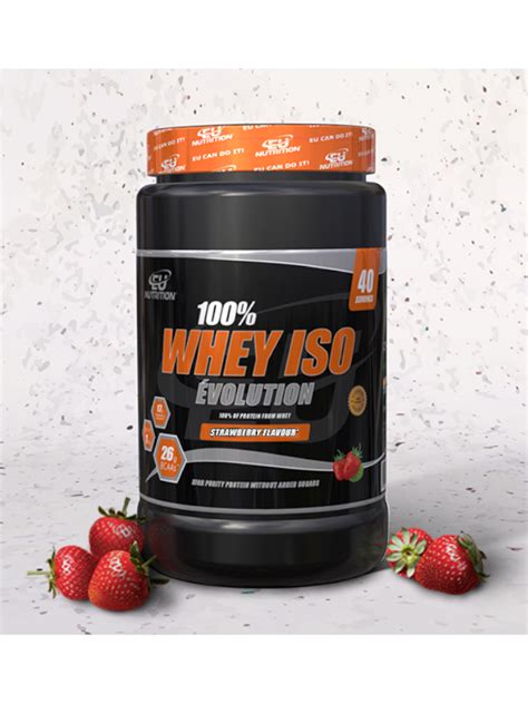 100 Whey Isolate Évolution Strawberry 1kg Eu Nutrition