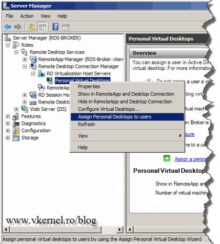 deploying personal virtual desktops and virtual desktop pools with