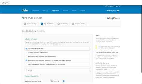 Single Sign On Okta