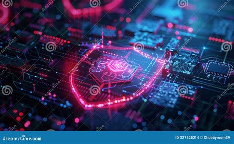 Symbolizing Digital Data Protection Against Cyber Threats And Hacks Through A Cybersecurity