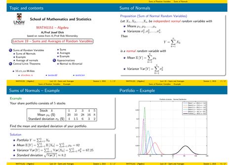 Lecture 19 Matlab Topic And Contents School Of Mathematics And Statistics Math1151 Algebra