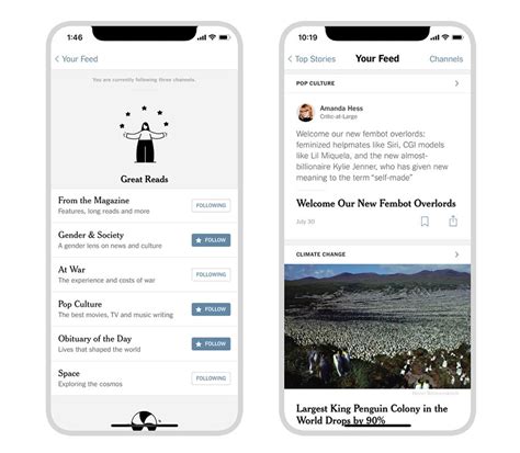The Nyt Adds A Personalized News Feed To Its Ios App Techcrunch