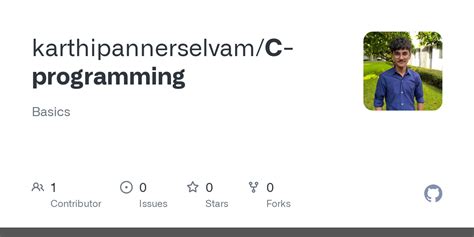 GitHub Karthipannerselvam C Programming Basics