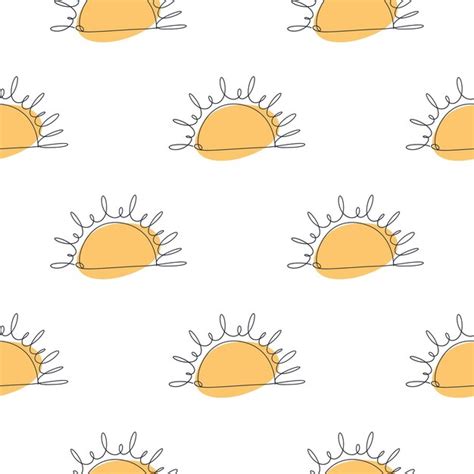 Premium Vector Pattern Line Art Of The Sun And Spots