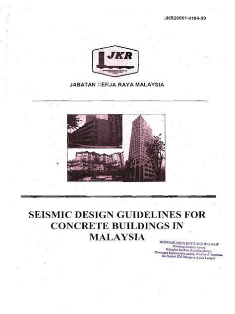 Seismic Design Guidelines For Concrete Building In Malaysia Pdf