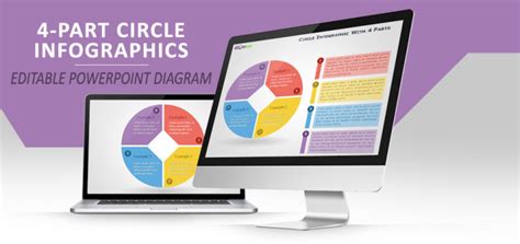 Circle Infographic With 4 Parts For PowerPoint Showeet
