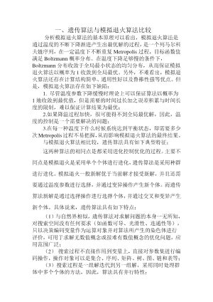 遗传算法与模拟退火算法比较
