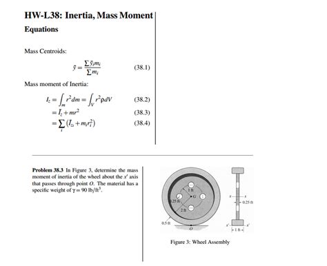 Solved In Figure 3 Determine The Mass Moment Of Inertia Of