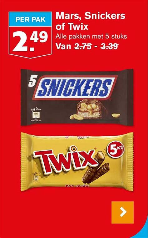 Mars Snickers Of Twix Aanbieding Bij Hoogvliet