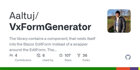 GitHub Aaltuj VxFormGenerator The Library Contains A Component That Nests Itself Into The
