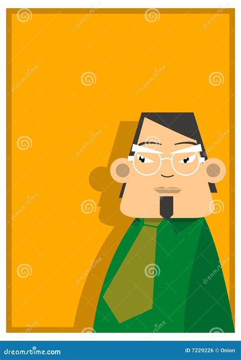 Man Wearing Glasses Graphic Illustration Stock Illustration