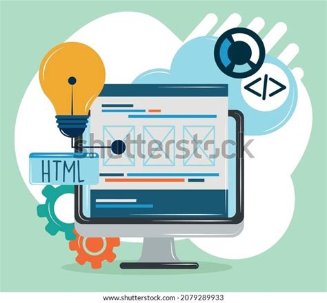 Web Development Internet Coding Language Stock Vector Royalty Free