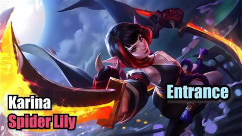 Karina Spider Lily Skin Elite Entrance Upscale 4k Mobile Legends