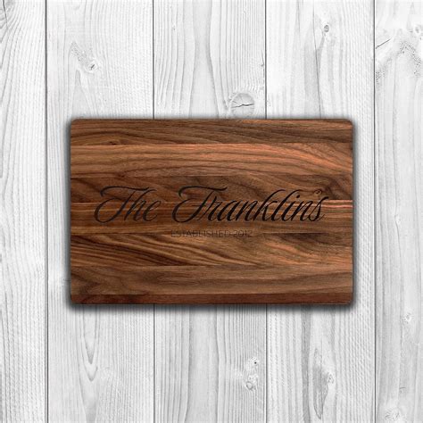 Personalized Laser Engraved Wood Cutting Board Handmade In The USA