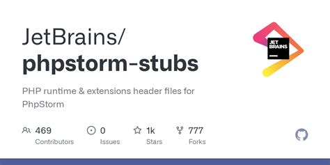 GitHub JetBrains Phpstorm Stubs PHP Runtime Extensions Header Files For PhpStorm