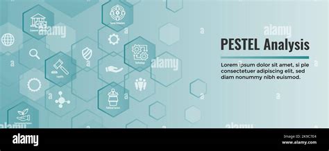 Company Analysis Using Pestel Methods Icon Set And Web Header Banner