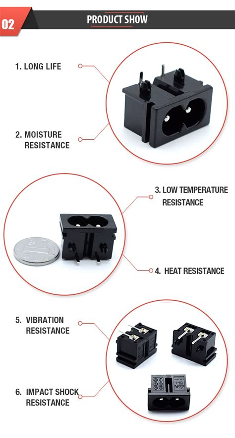 Ac Power Socket Industrial Socket Pcb Socket Ac Power Jack Buy Female Pin Ac Power Socket