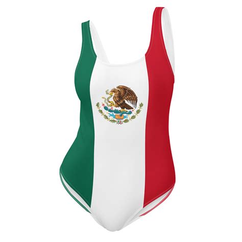 Mexican Flag One Piece Swimsuit Latina Goddess Swimsuit Womens One