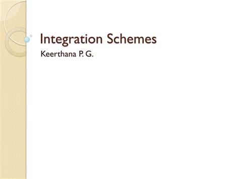 Integration Schemes In Molecular Dynamics Pdf