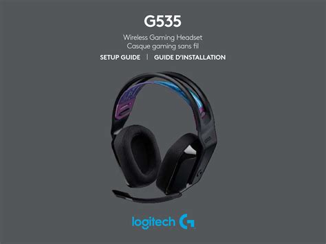 Logitech G LIGHTSPEED Wireless Gaming Headset Setup Guide Installation Instructions