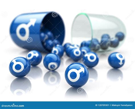 Pill For Sex Increase In Potency And Erection Concept Capsule Stock Illustration