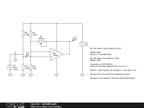 Variable Gain Circuitlab
