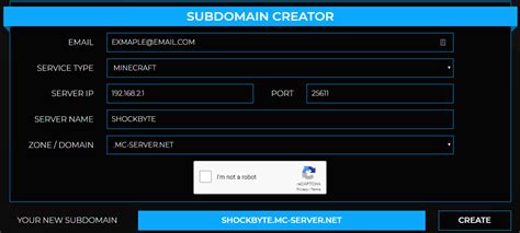 Creating A Free Custom Subdomain Shockbyte