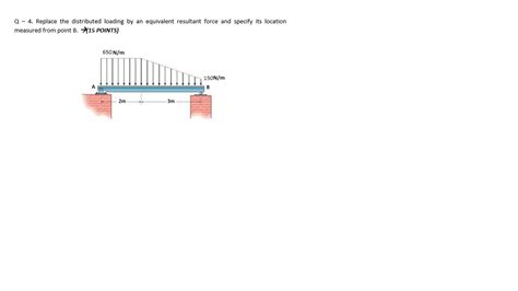 solved q 4 replace the distributed loading by an