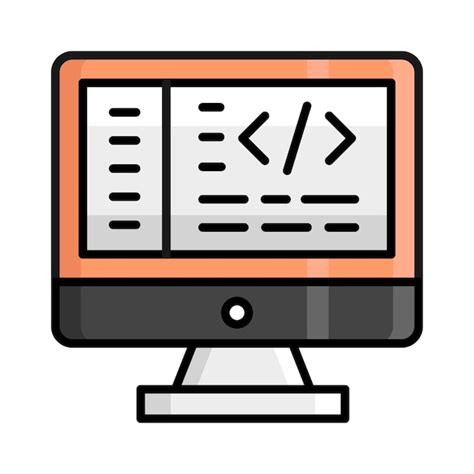 premium vector coding vector icon isolated on white background