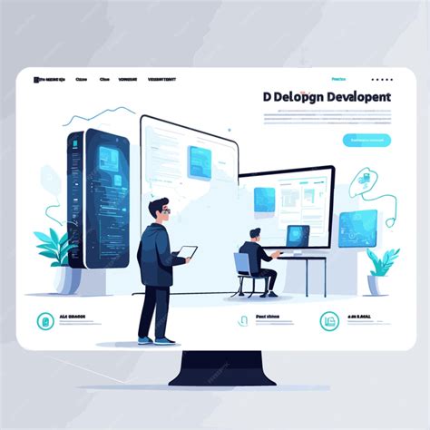 Premium Vector Web Development Programmer Engineering And Codin Vector On White Background