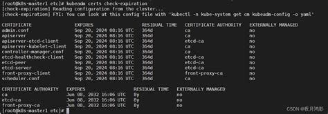 kubernetes集群证书过期启动失败问题解决方法 kubectl 报证书过期 csdn博客