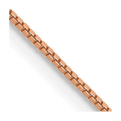 14k Rose Gold 18 Inch 7mm Box Link With Lobster Clasp Chain The Gold