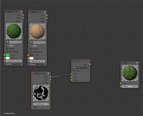 noise map as factor input to mix node materials and textures