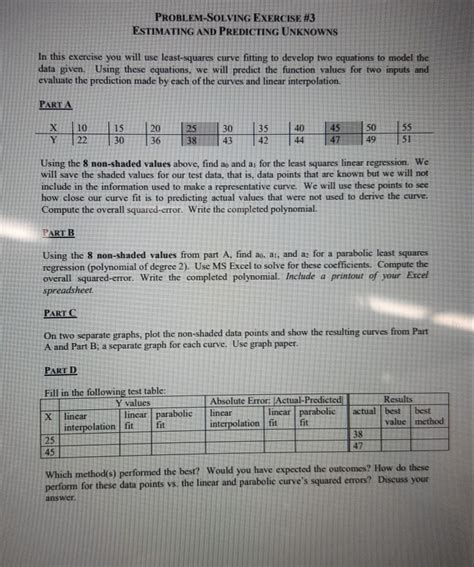 Solved Problem Solving Exercise 3 Estimating And Predicting